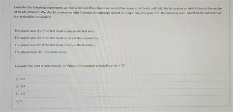 solved consider the following experiment we toss a fair