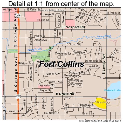 Map Of Fort Collins Colorado