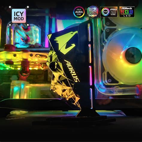 Generic Vertical Gpu Bracket Rgb Vga Standholder Video Card Support Rog