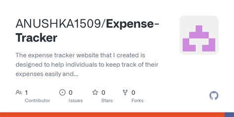 Github Anushka1509expense Tracker The Expense Tracker Website That