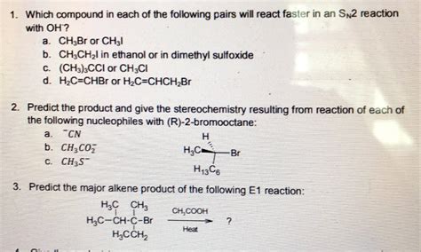solved 1 which compound in each of the following pairs will
