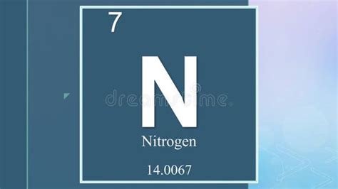 Nitrogen Chemical Element Symbol On Blue Solid And Gradient Background