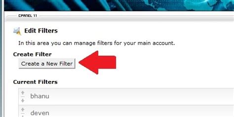how do i create an email filter for a specific user knowledgebase