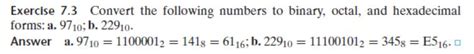 Solved Exercise Convert The Following Numbers To Binary Chegg