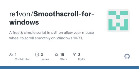 github re1von smoothscroll for windows a free and simple script in
