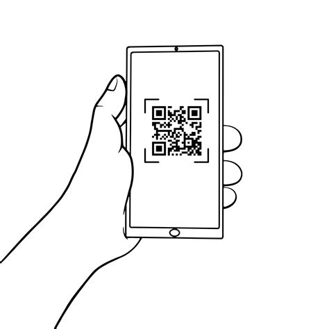Hand Holding A Mobile Phone With Qr Code On The Screen Qr Code