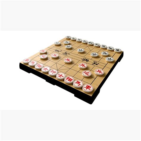 chinese chess xiangqi board table strategy game 3d model download