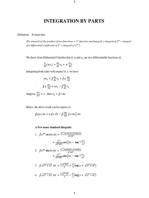 integration by parts fully solved pdf