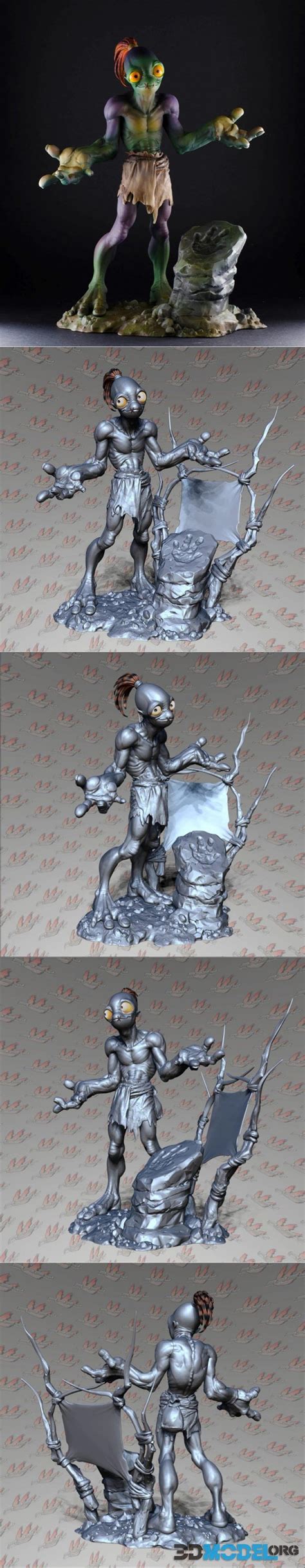 3d Model Lacalavera Oddworld Abe Assembly Printable