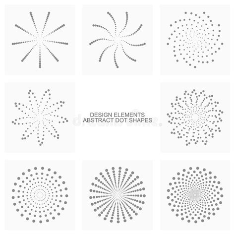 Abstract Dot Shapes Vector Set Of Design Elements Stock Vector