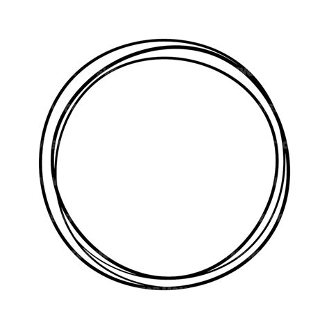 Scribble Circle Frame Sketch Frame Vector Cut File For Cricut