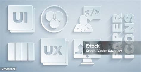 Ui 또는 Ux 디자인 프론트엔드 개발 색상 팔레트 가이드 웹 Rgb 및 Cmyk 색상 혼합 및 아이콘을 설정합니다 벡터 3차원