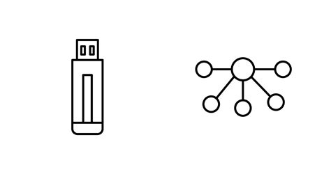 Usb Drive And Nodes Icon 32652101 Vector Art At Vecteezy