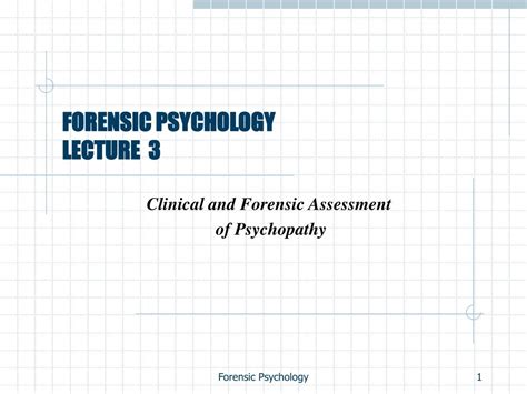 Ppt Forensic Psychology Lecture 3 Powerpoint Presentation Free Download Id2704243