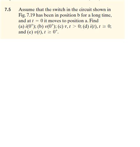 Solved Assume That The Switch In The Circuit Shown In Chegg Com