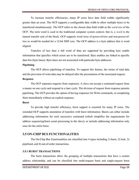 Design Of Open Core Protocol Ocp Docx Computer Networking Computing