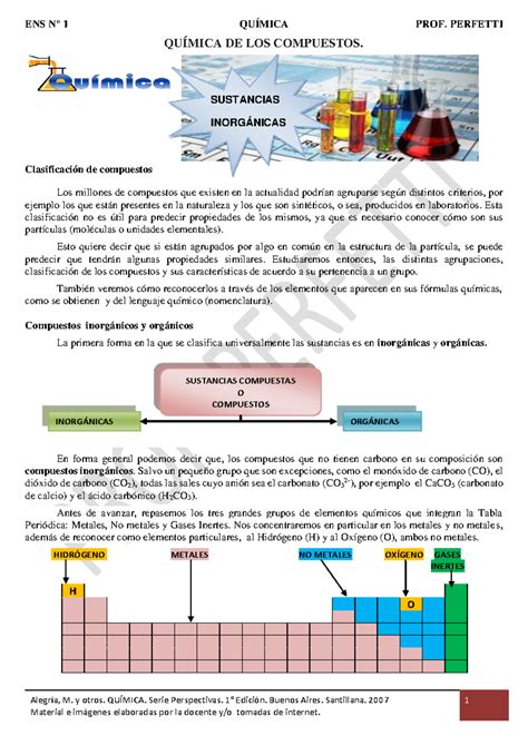 Sustancias Inorganicas Apunte TeÓrico Tp 5 Alegría M Y Otros