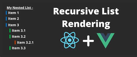 Recursive List Rendering With React And Vue Dev Community