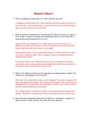 Graphing Activity Lab Report Sheet Gorospe Docx Report Sheet Why Is Graphing An Important