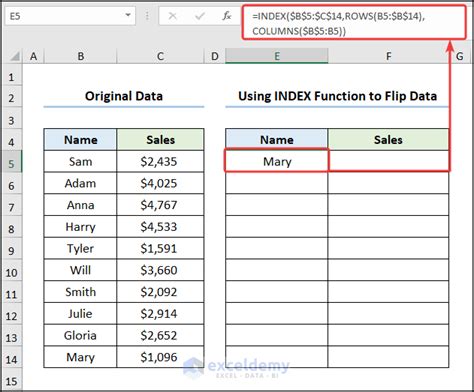 How To Flip Table In Excel Quick Ways ExcelDemy