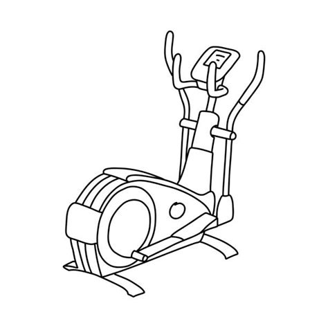 Elliptical Exercise Equipment Clip Art Woman Doing Cardio Exercises