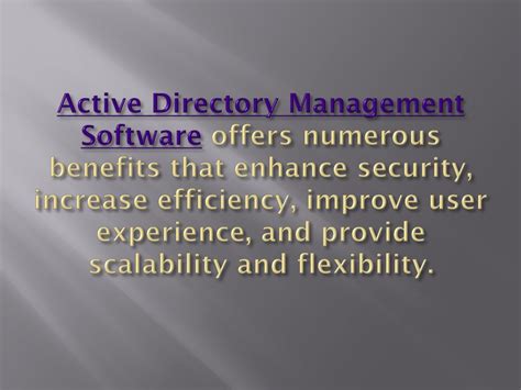 Ppt Top Benefits Of Using Active Directory Management Software Powerpoint Presentation Id