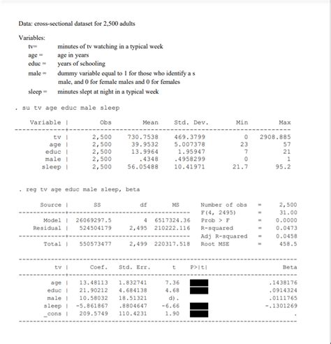 Solved Use The Variable Definitions And Information From The