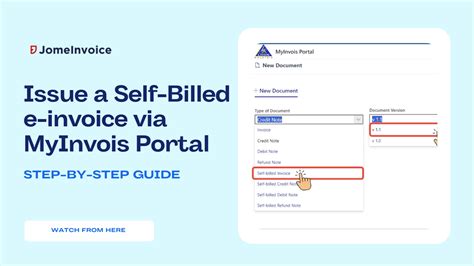 How To Issue A Self Billed E Invoice Via Myinvois Portal A Step By