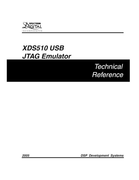 Pdf Xds510 Usb Jtag Emulator Spectrum Digitalemulators