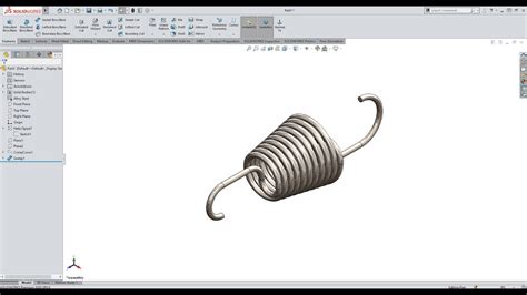 Solidworks Tutorial Extension Helical Spring Sweep With Composite Curves Youtube