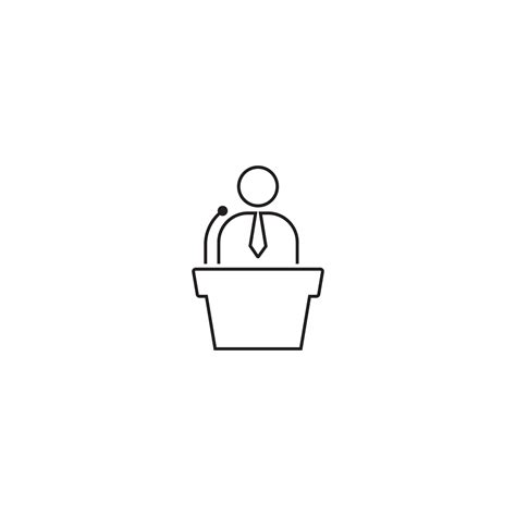 Public Speaker Icon Vector Illustration Design Template 9669627 Vector