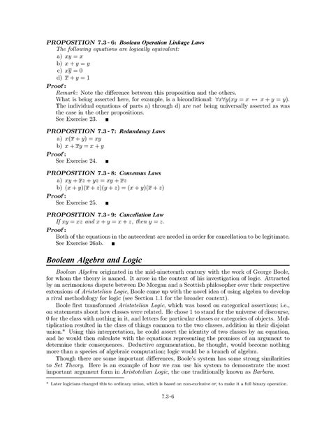 Poset Lecture 3 Proposition 7 6 Boolean Operation Linkage Laws