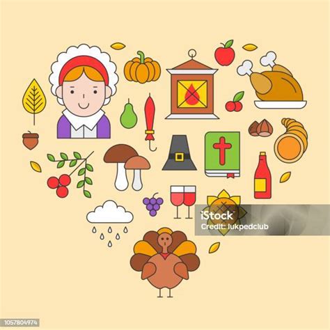 추수 감사절 아이콘 커버 배경 벽지 배경으로 사용 하기 위해 심장 모양으로 배열 가을에 대한 스톡 벡터 아트 및 기타 이미지 가을 계절 곡초류 Istock
