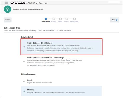Oracle Database Cloud Service Quick Start