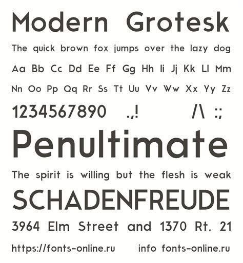 Modern Grotesk Font