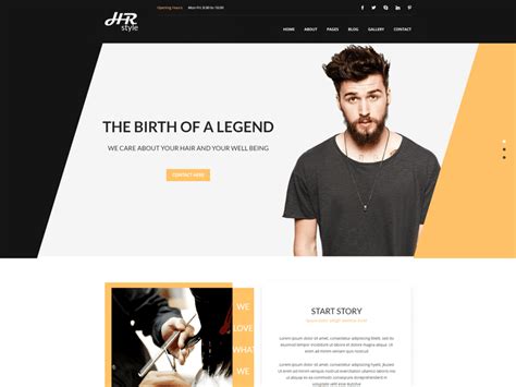 Hr Style Salon And Hair Styling Html Template Bootstrap Templates