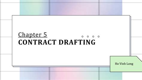 SOLUTION: Negotiation chapter 5 contract drafting - Studypool