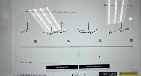 Solved (1 point) Divide the compounds below into meso or | Chegg.com