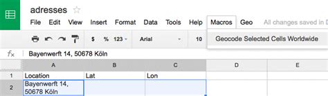 Geocoding Google Spreadsheets Digital Geography