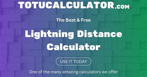 Lightning Distance Calculator Totu Calculator