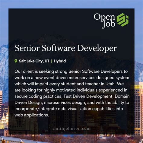 Softwaredevelopment Developerjobs Softwaredevloper Devjobs Smith Johnson Tech