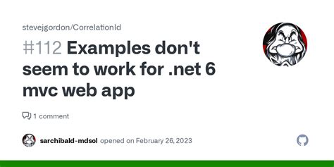 Examples Dont Seem To Work For Net 6 Mvc Web App · Issue 112 · Stevejgordoncorrelationid