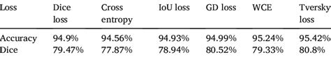 Comparison Of Different Loss Functions On The Testing Dataset