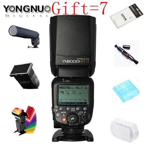 Cheapest Original YONGNUO YN600EX RT II 2 4G Wireless HSS 1 8000s Master TTL Flash Speedlite For