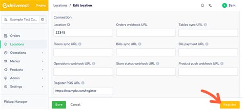 Implement The Register Webhook Url