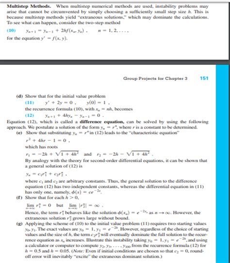 Solved Multistep Methods When Multistep Numerical Methods