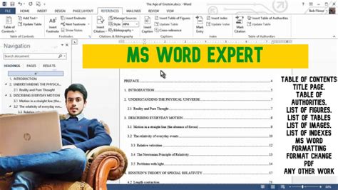Create Linked Ms Word Table Of Content Ms Word Title Page Ms Word