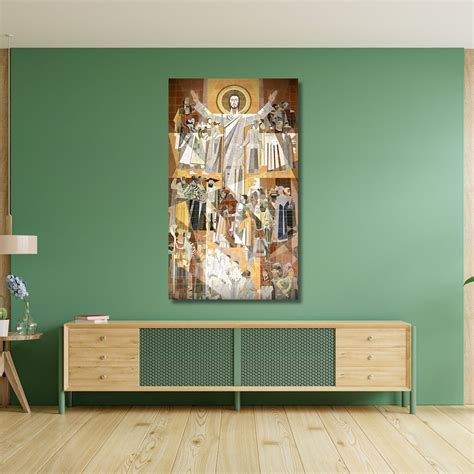 Jesus Touchdown Canvastouchdown Jesus Posterman Cave Artjesus Artlivingroom Decorchurch