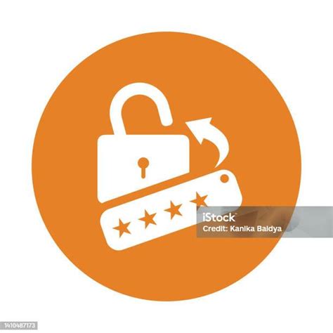 암호 아이콘입니다 오렌지 컬러 벡터 Eps 그래픽 사용자 인터페이스에 대한 스톡 벡터 아트 및 기타 이미지 그래픽 사용자