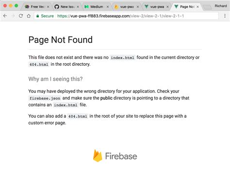 vue pwa template firebase hosting routes not working · issue 38